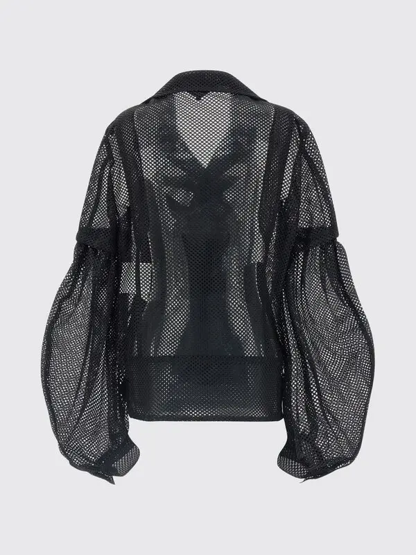 Comme Des Garçons Mesh Biker Jacket With Dramatic Sleeves