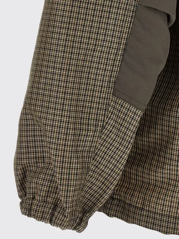 Comme Des Garçons Tartan Linen Blend High-neck Jacket