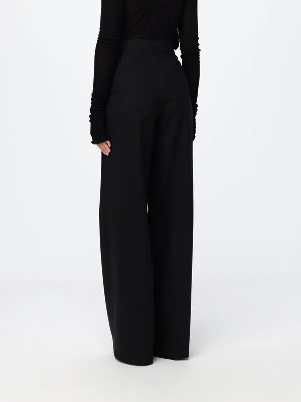 Rick Owens High-waisted Wide-leg Wool Chino Pants