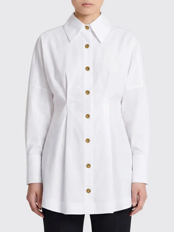 Balmain Cotton Poplin Chemisier Dress