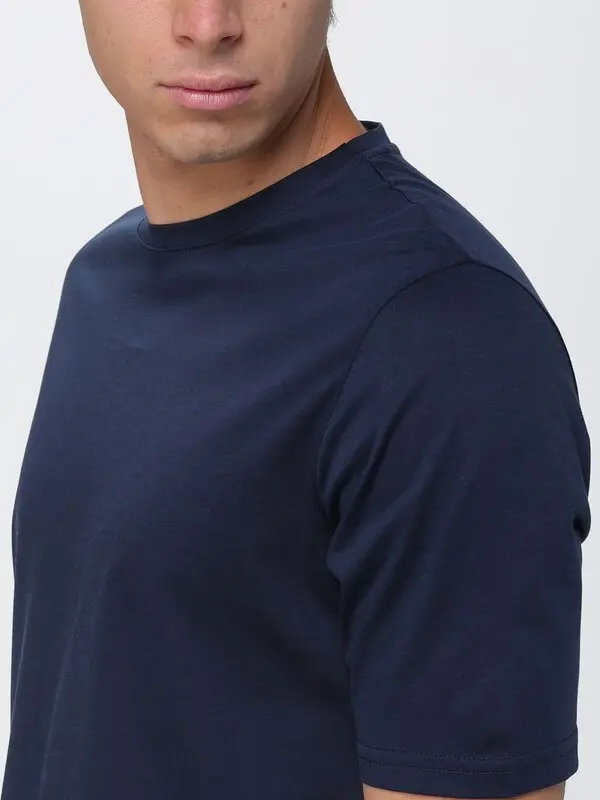 XC Basic Short-sleeved Crew Neck T-shirt In Cotton With A Slim Fit - Navy