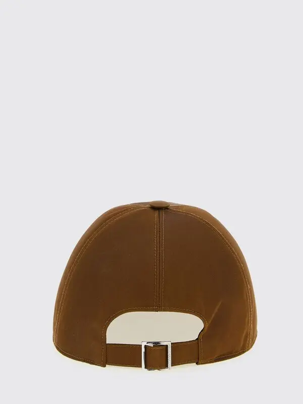 Stella McCartney Cotton Baseball Cap With Metallic Logo - Brown