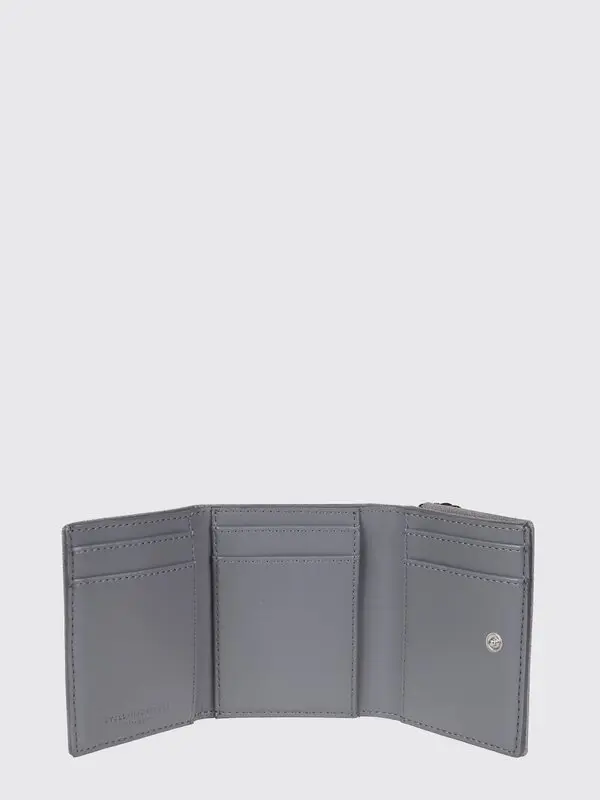Stella McCartney Falabella Crackled Synthetic Suede Wallet - Grey