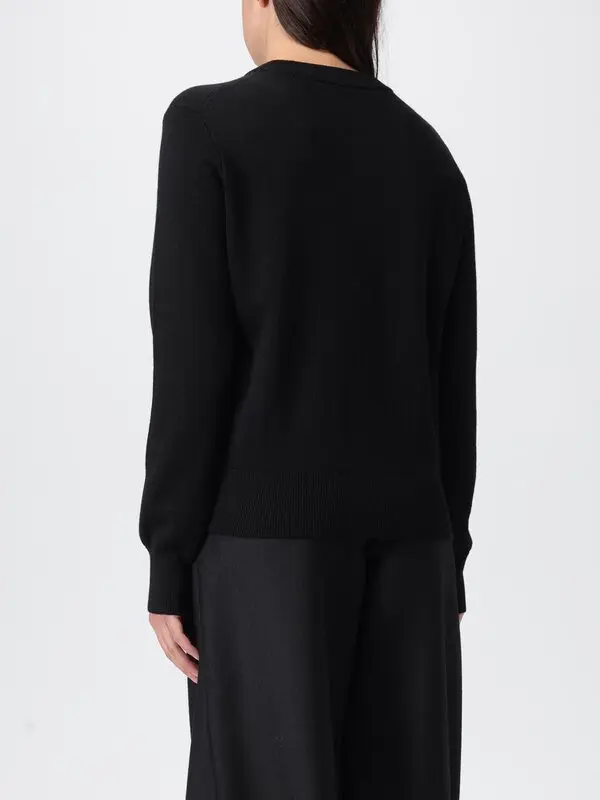 AMI Paris Cardigan With Embroidered De Coeur Motif - Black