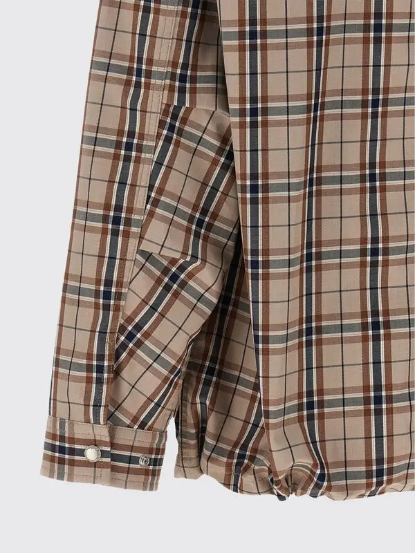 Comme Des Garçons Tartan Cotton Blend Shirt Jacket With Patch Pockets