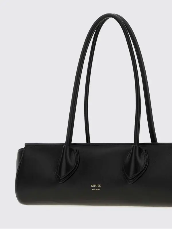 Khaite Donna Shoulder Bag In Smooth Lambskin Leather With Double Handle