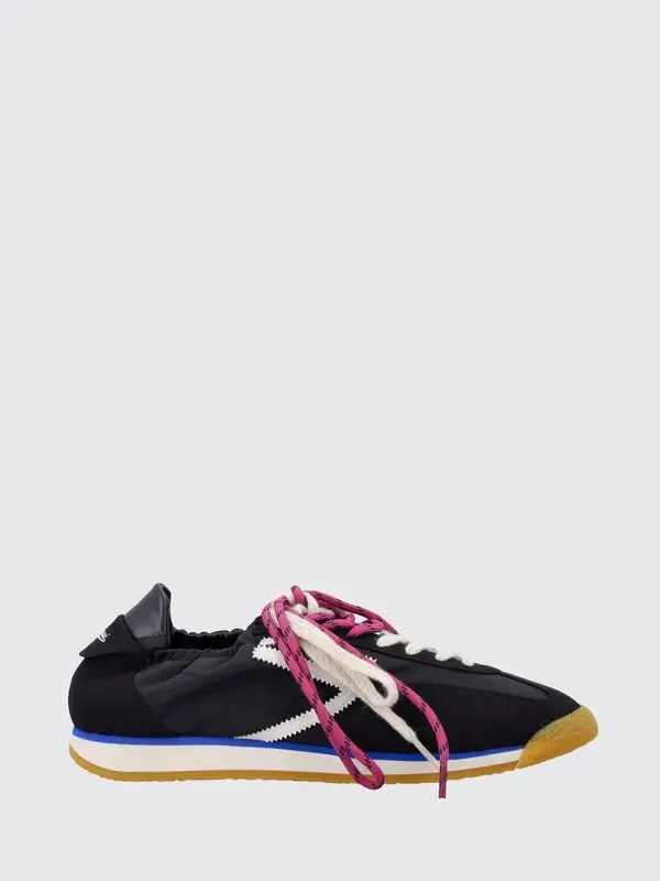 PURAAI 6.02 Panther Vegan Leather And Nylon Lace-up Sneakers - Black