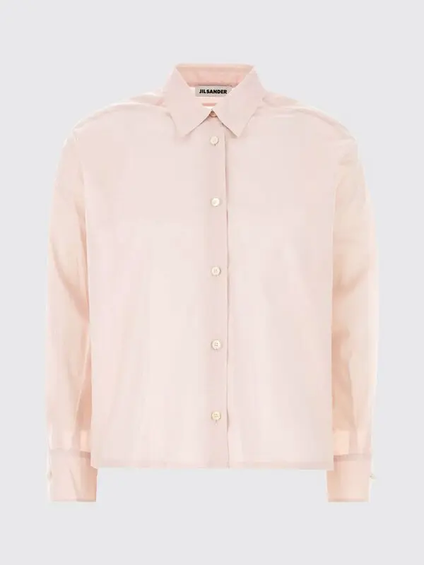 JIL SANDER Classic Cotton Shirt With Long Sleeves And Pointed Collar - Pink