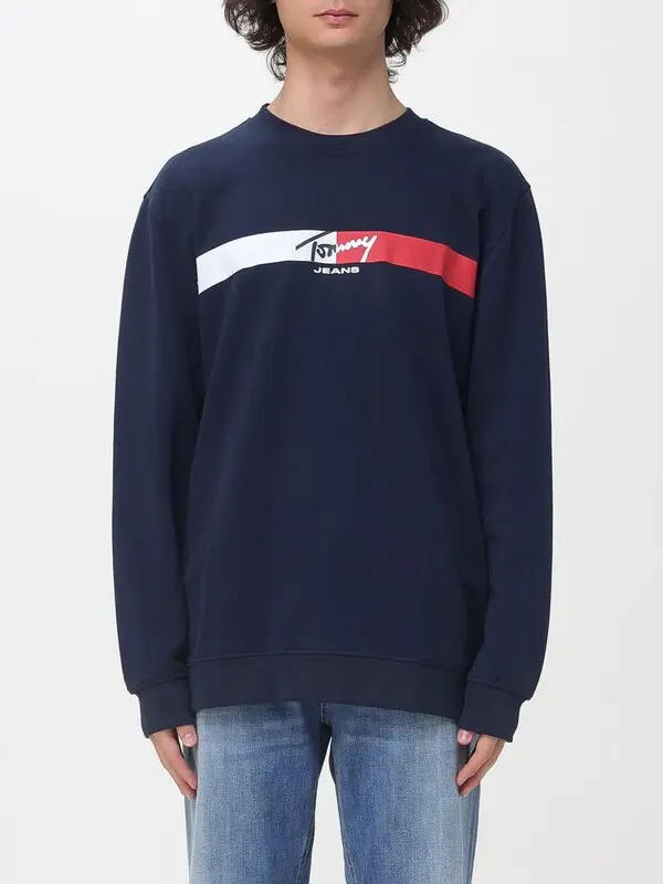Tommy Hilfiger Relaxed Cotton Sweatshirt With Logo - Blue