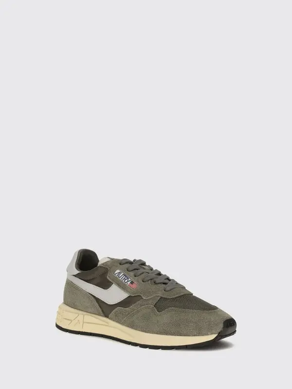 AUTRY Reelwind Two-tone Nylon And Suede Low Top Sneakers - Green