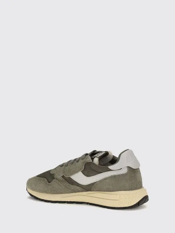 AUTRY Reelwind Two-tone Nylon And Suede Low Top Sneakers - Green