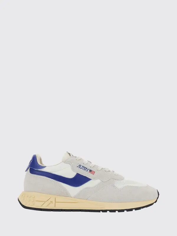 AUTRY Reelwind Nylon And Suede Bovine Leather Sneakers With Jagged Sole - Grey
