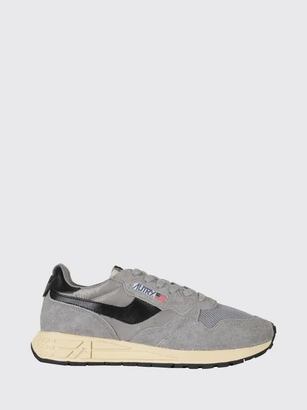 AUTRY Reelwind Two-tone Nylon And Suede Low Top Sneakers - Grey