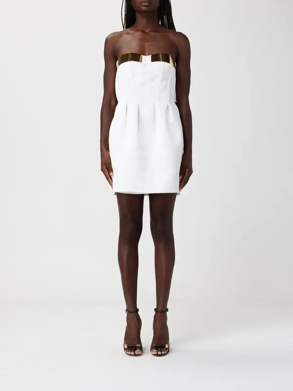 Elisabetta Franchi Crêpe Mini Dress - Ivory
