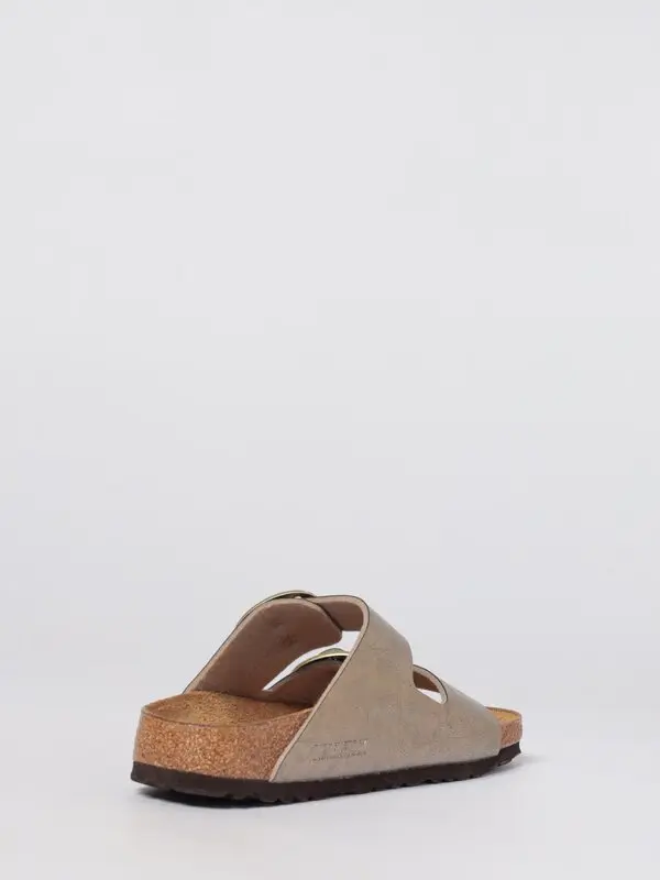 BIRKENSTOCK Arizona Big Buckle Laminated Leather Sandals - Gold