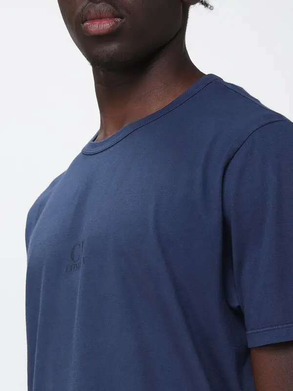 C.P. COMPANY Cotton T-shirt With Logo - Navy