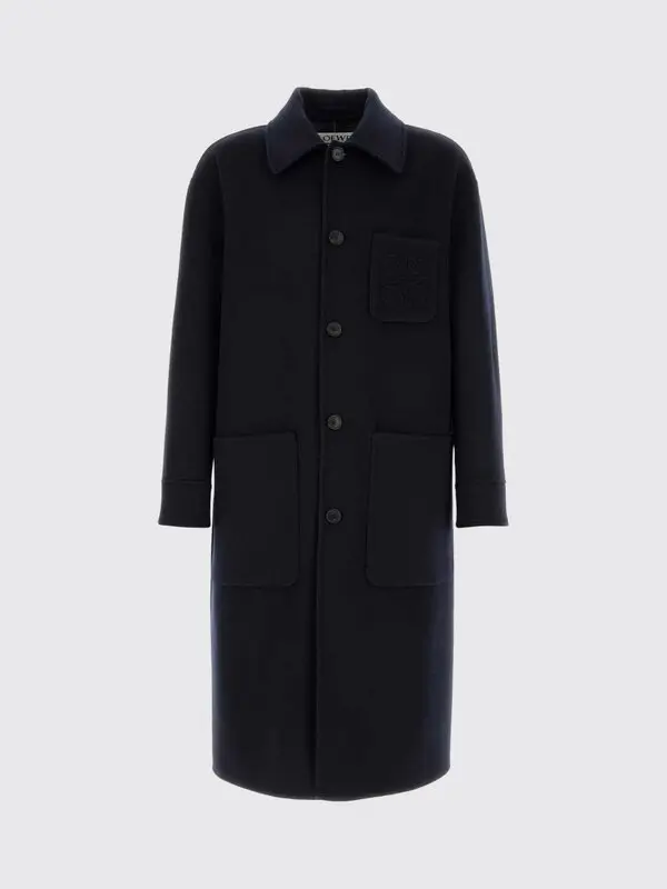 Loewe Single Breasted Wool And Cashmere Coat