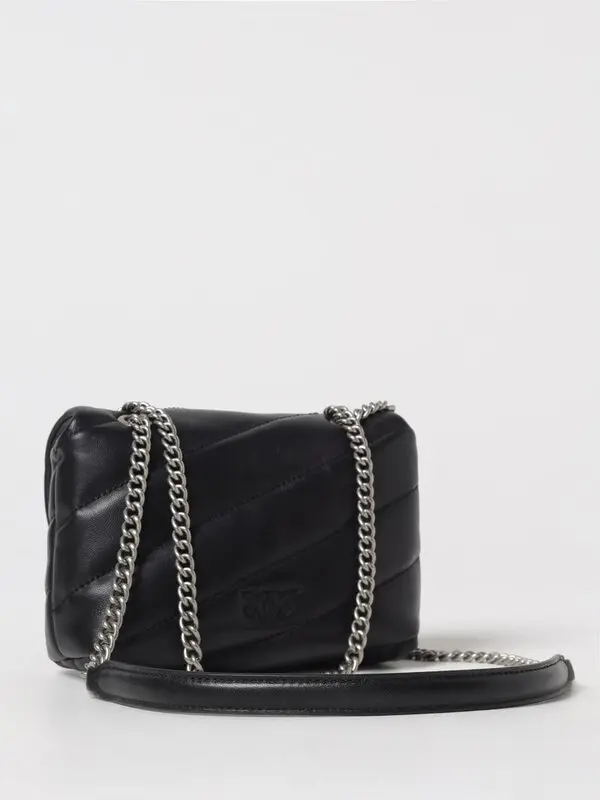 Pinko Quilted Leather Mini Bag With Chain Strap