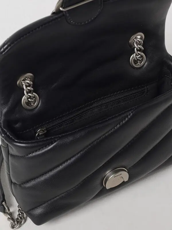 Pinko Quilted Leather Mini Bag With Chain Strap