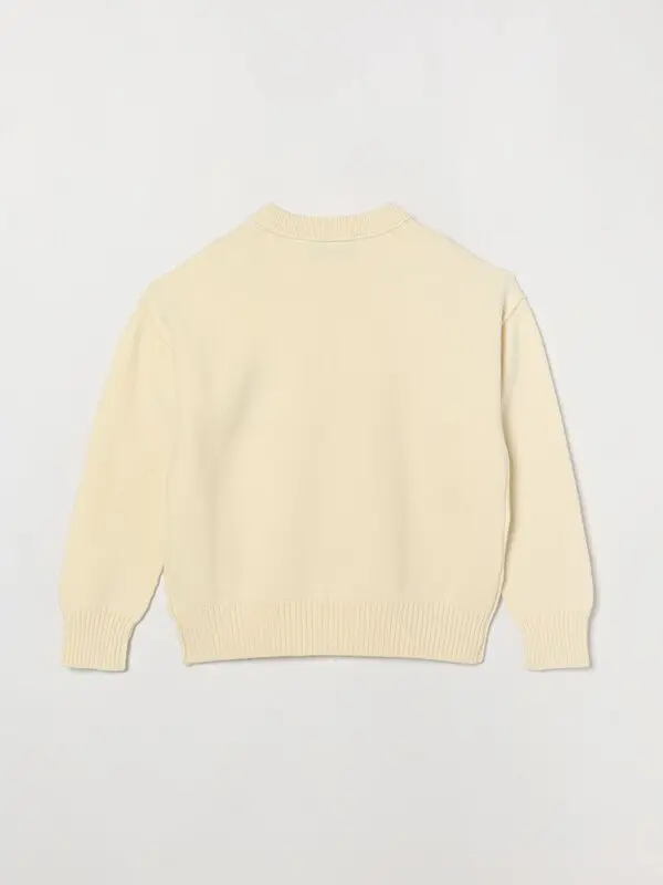 AMI Paris Turtleneck Jumper With Heart Logo - Ecru