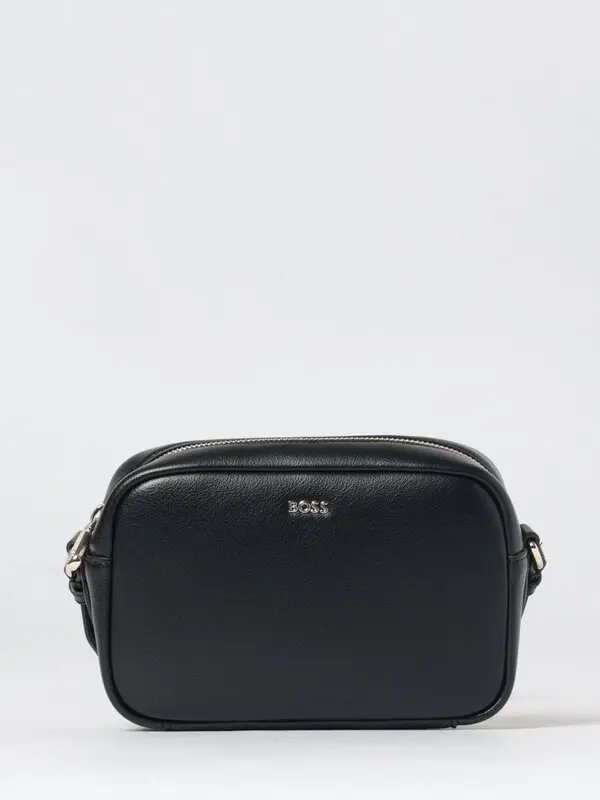 BOSS Sandy Faux Leather Cross Body Bag - Black