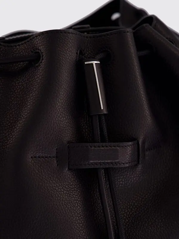 TOM FORD Hammered Calfskin Leather Backpack With Flap And Drawstring Closure