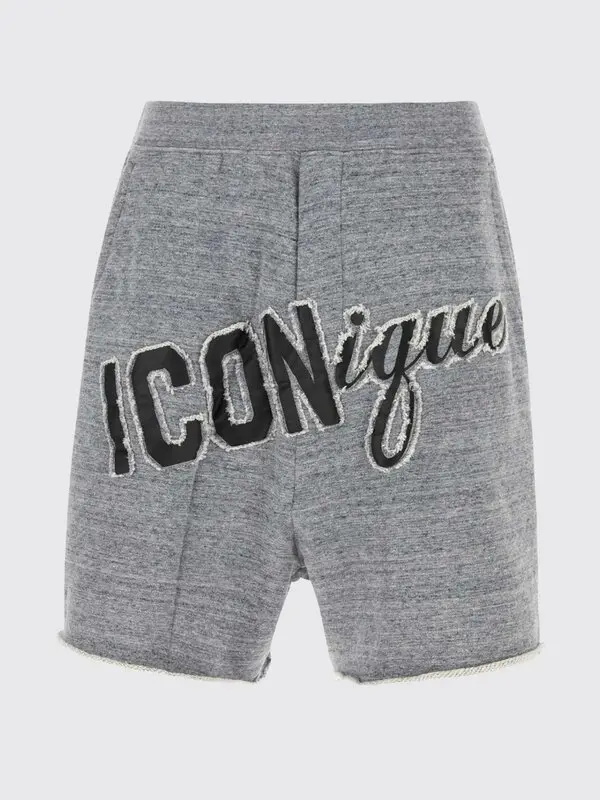 Dsquared2 Cotton Sports Shorts With High Elasticated Waist And Logo Detail