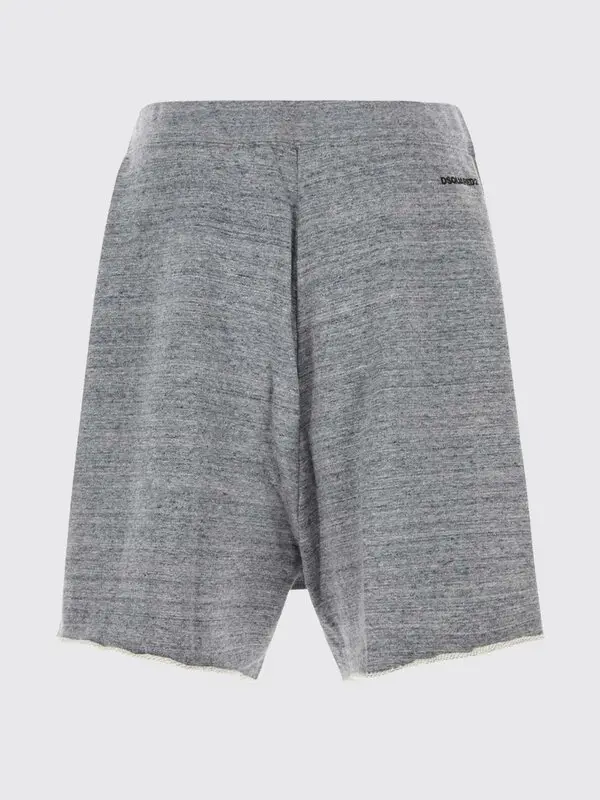 Dsquared2 Cotton Sports Shorts With High Elasticated Waist And Logo Detail