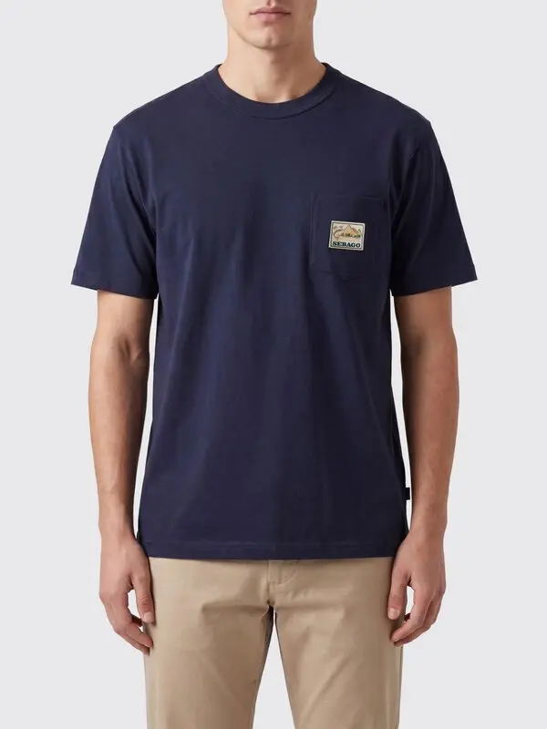 SEBAGO Crew-neck Short-sleeved Cotton T-shirt With Applied Logo