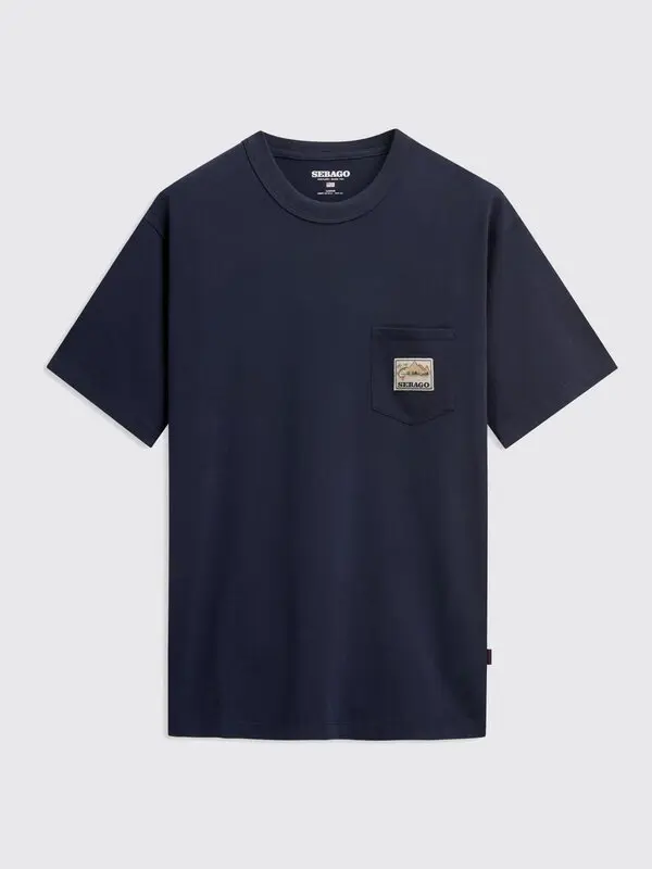 SEBAGO Crew-neck Short-sleeved Cotton T-shirt With Applied Logo