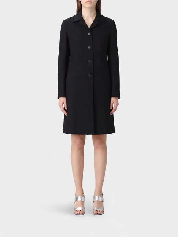 JIL SANDER Knee-length Single-breasted Coat In Virgin Wool And Silk