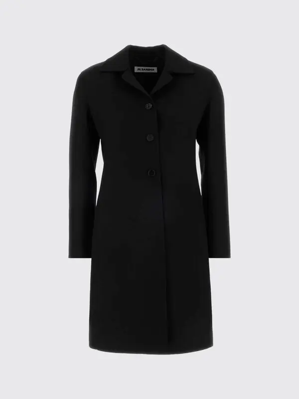 JIL SANDER Knee-length Single-breasted Coat In Virgin Wool And Silk