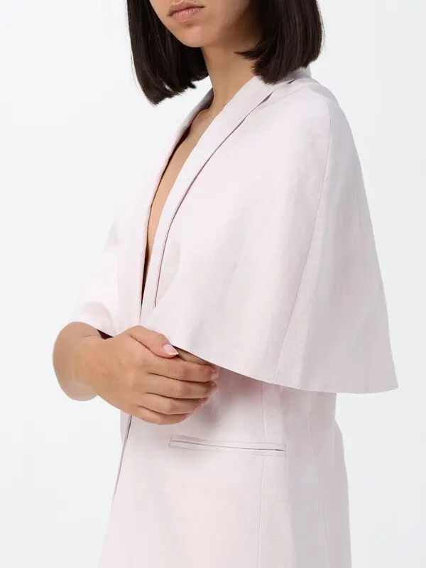 TWINSET Viscose Blend Cape Blazer - Sand
