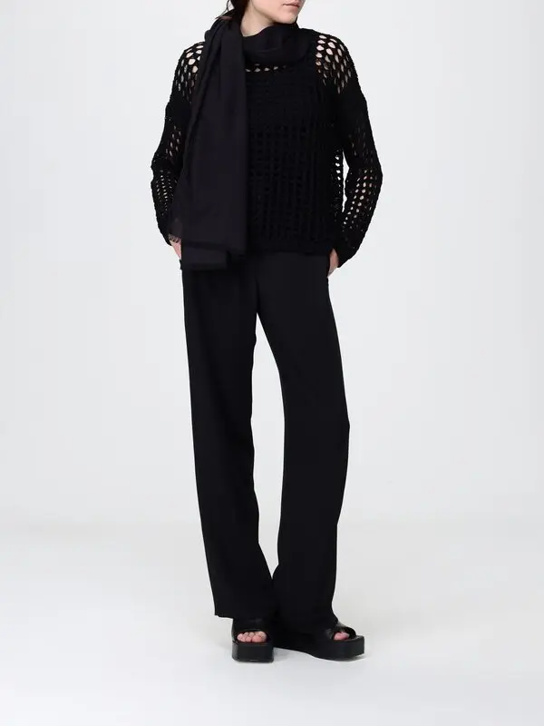 Max Mara Wool And Silk Stole - Black