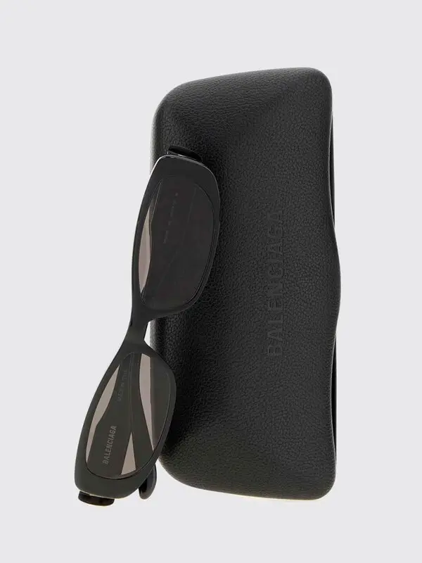 Balenciaga Nova Oval Acetate Sunglasses With Monogram - Black