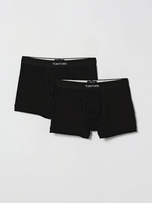 TOM FORD Set Of Two Stretch-cotton Boxer Briefs With Logo Waistband - Black