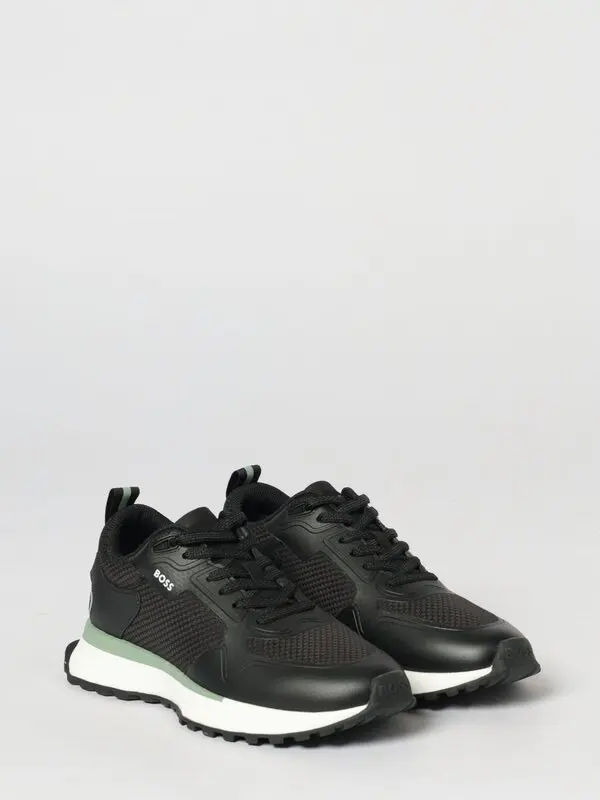 BOSS Mesh And Rubber Sneakers - Black