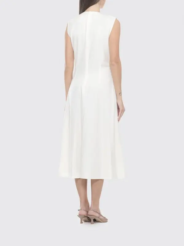 Fabiana Filippi Sleeveless Midi Dress With Crochet Bodice