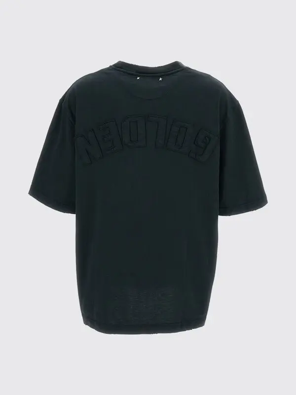 GOLDEN GOOSE Tone-on-tone Logo Cotton Crewneck T-shirt