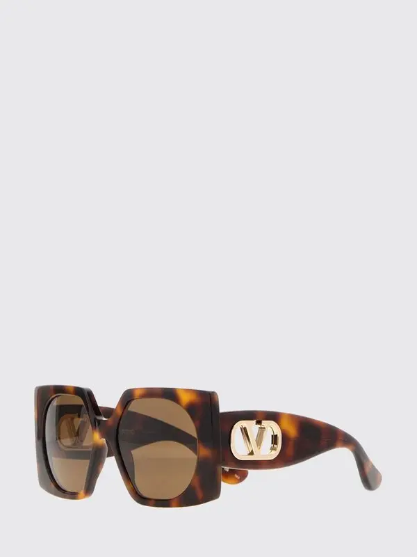 Valentino Garavani Square Sunglasses In Tortoiseshell Acetate
