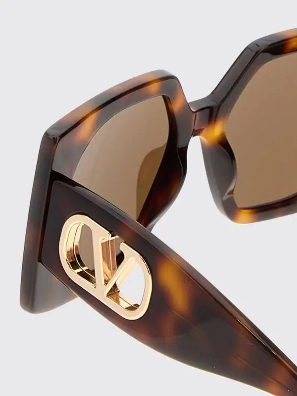 Valentino Garavani Square Sunglasses In Tortoiseshell Acetate