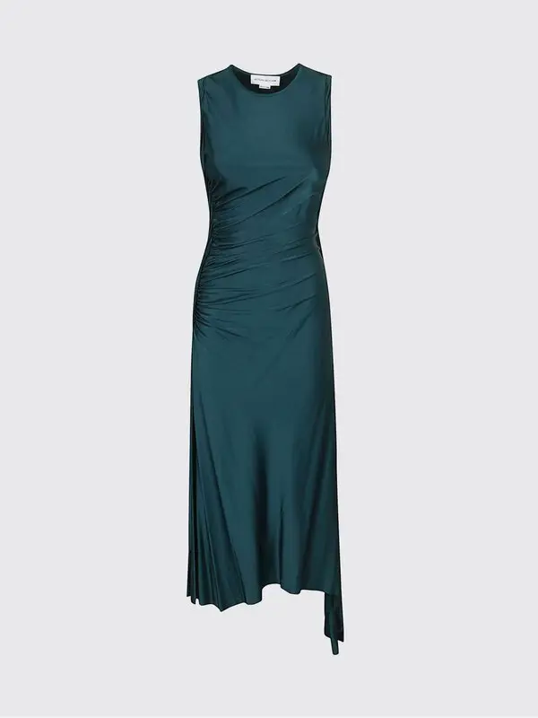 Victoria Beckham Asymmetrical Ruched Dress - Black