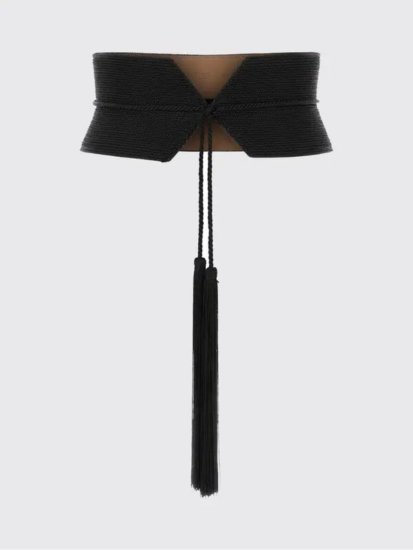 Alaïa Wide Bustier Belt With Tassel Tie - Black
