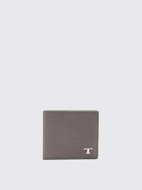TOD'S T Timeless Grained Leather Wallet