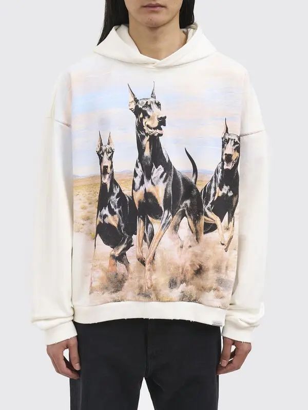 REPRESENT Printed Cotton Hoodie