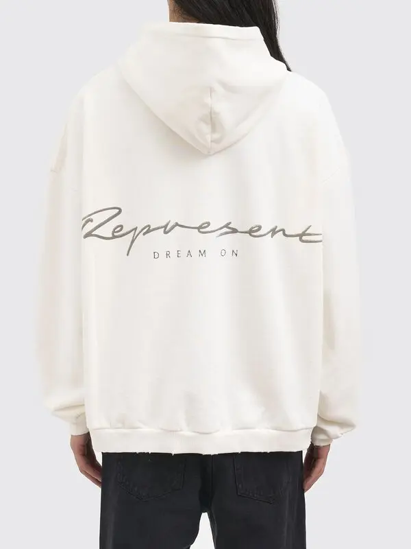 REPRESENT Printed Cotton Hoodie