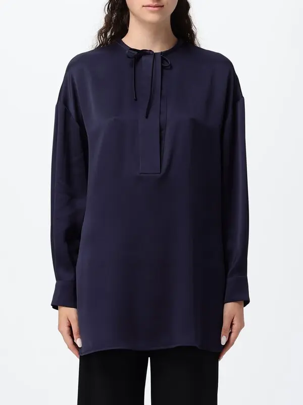 Giorgio Armani Silk Shirt With Pussybow Collar