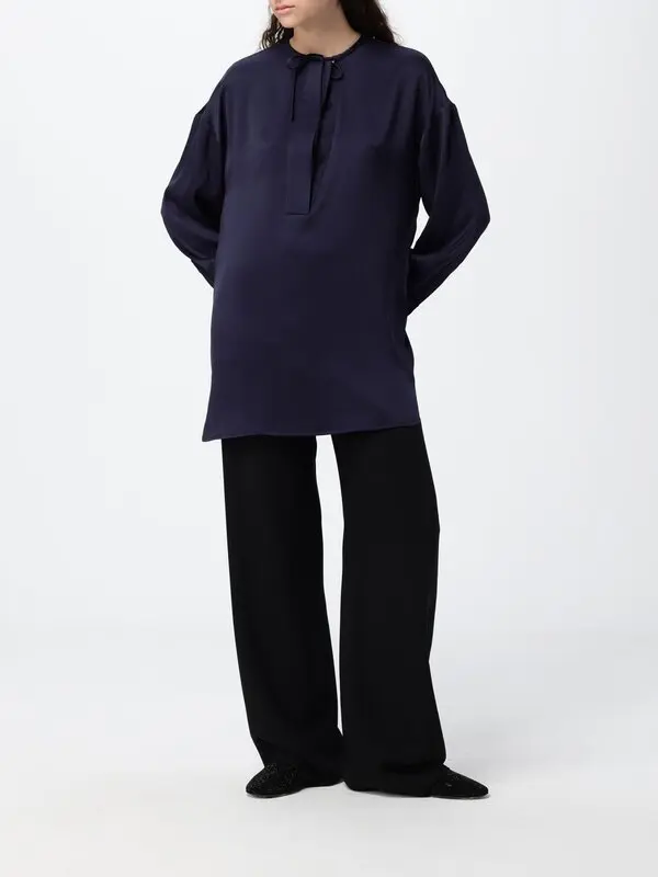 Giorgio Armani Silk Shirt With Pussybow Collar
