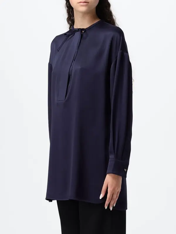 Giorgio Armani Silk Shirt With Pussybow Collar