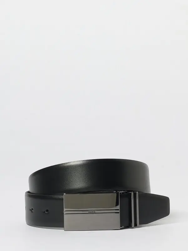 BOSS Leather Belt With Buckle